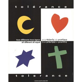 affiche "Tolérance, tous différents tous égaux, de la théorie à la ...