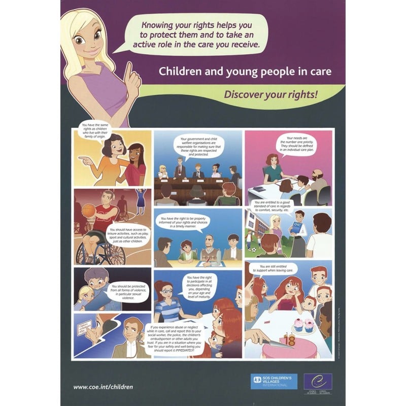 poster "Children and Young people in Care - Discover your rights!"