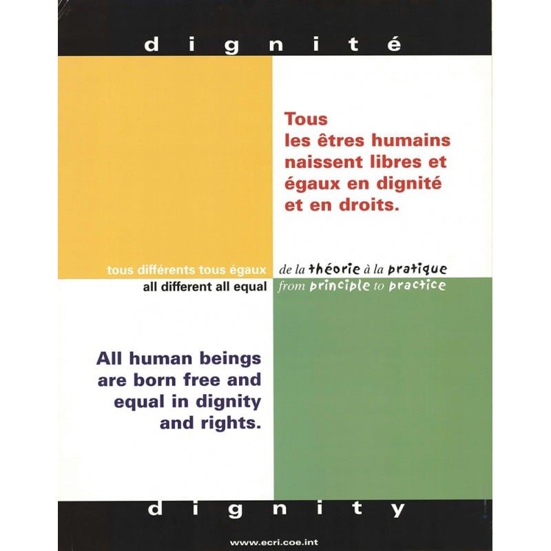 Affiche Dignité - de la théorie à la pratique